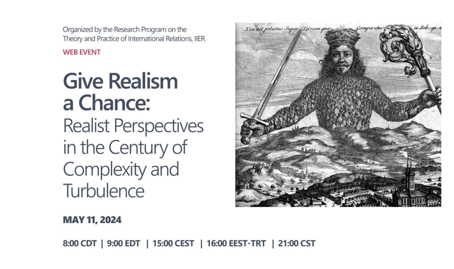 Event - Give Realism a Chance: Realist Perspectives in the Century of ...